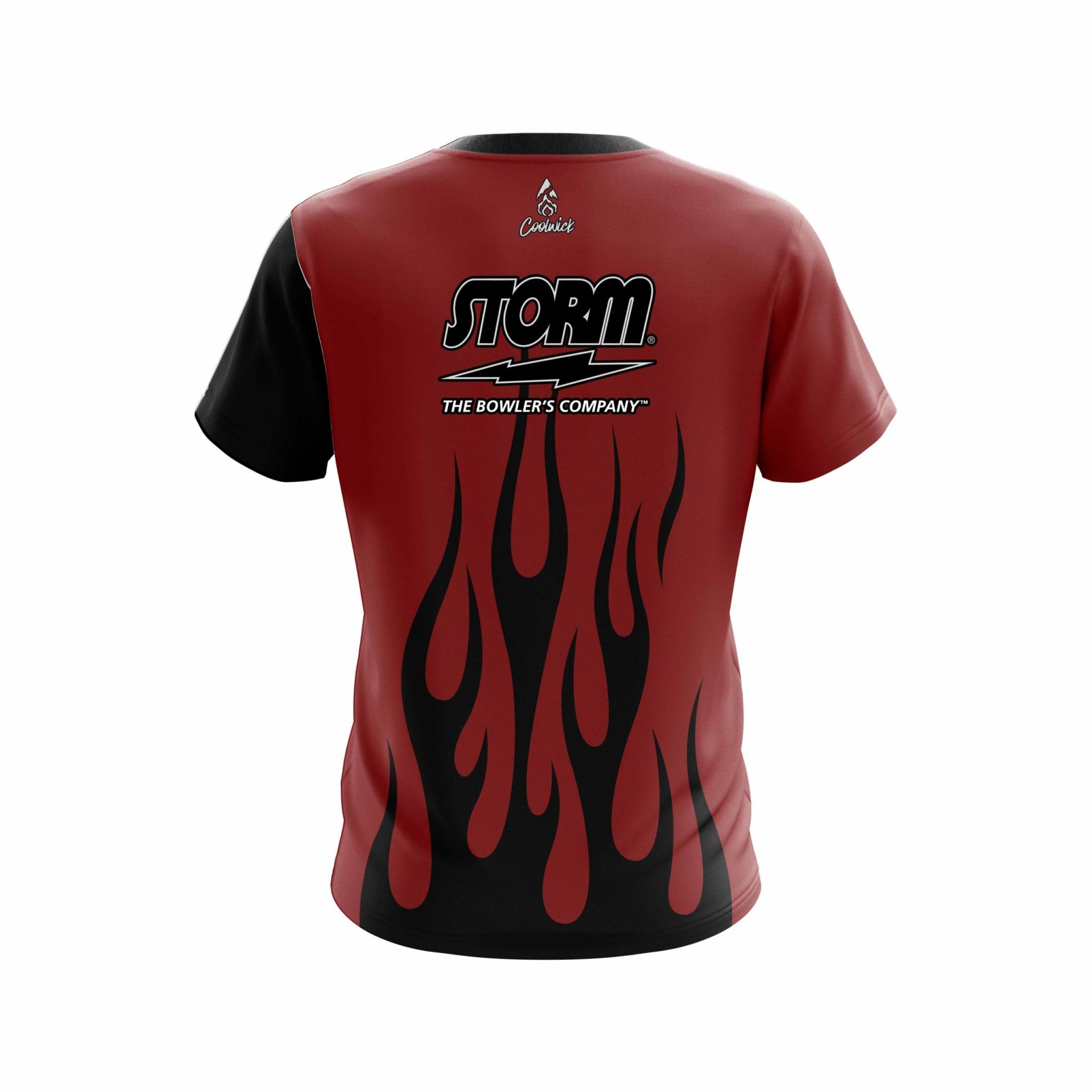 Storm Red Brick Flaming PBA CoolWick Bowling Jersey - Coolwick Apparel
