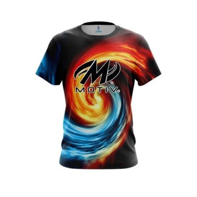 Motiv Fire And Ice Vortex PBA CoolWick Bowling Jersey - Coolwick Apparel
