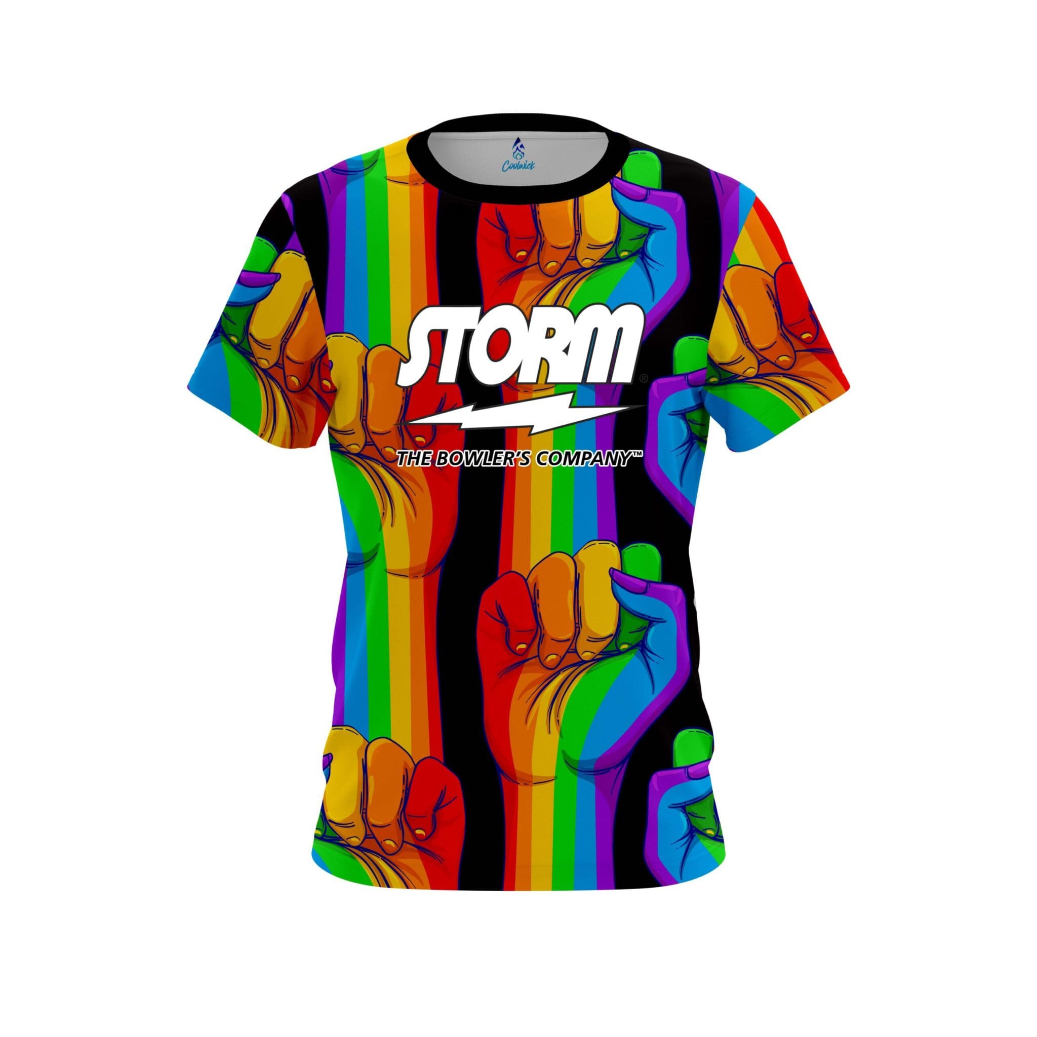 Storm Bowling Logo United Rainbow Hands Bowling Jersey - Coolwick Apparel